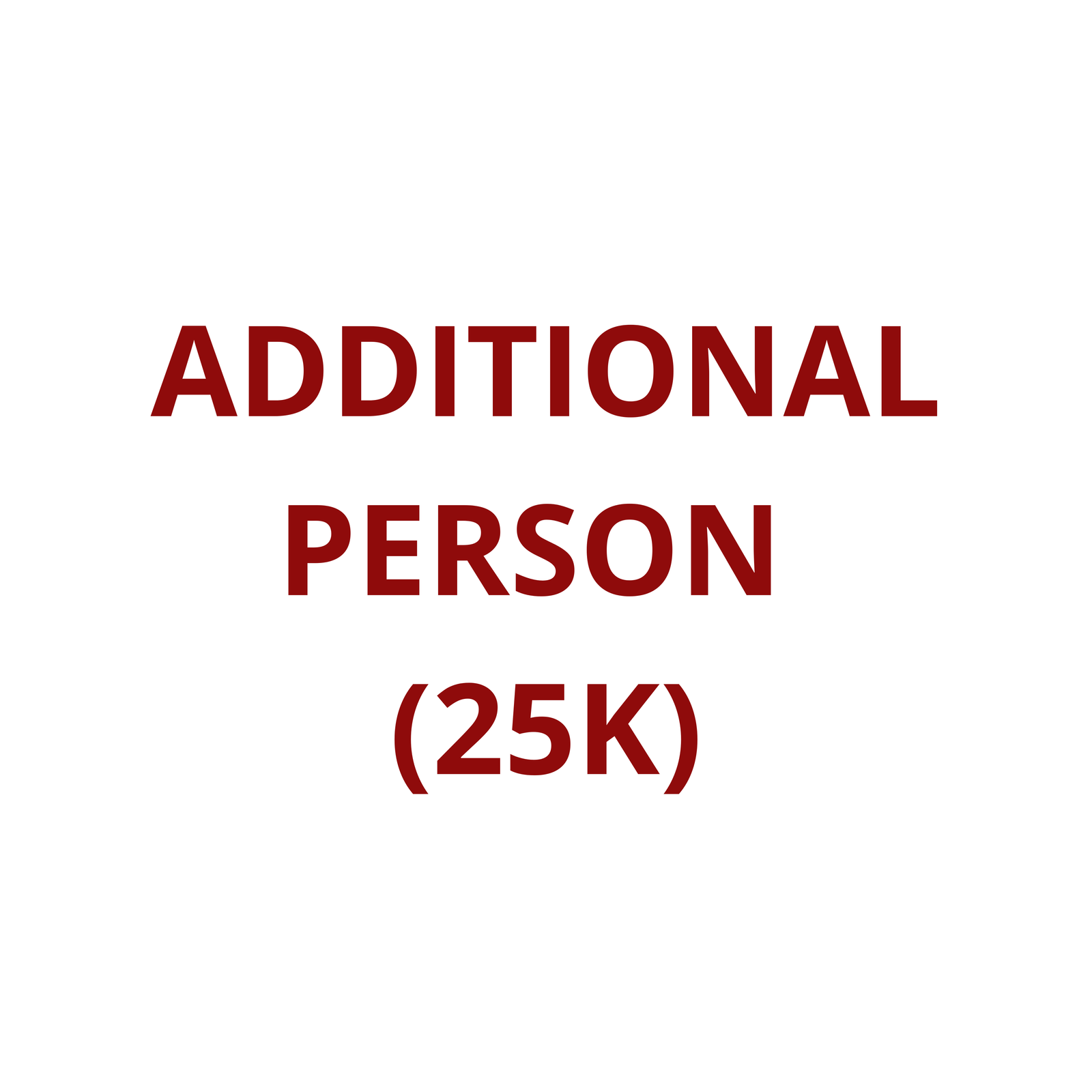 ADDITIONAL PERSON - Iconic Studio